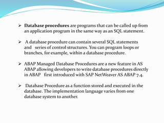HANA WITH ABAP OVERVIEW | PPTX | Databases | Computer Software and Applications