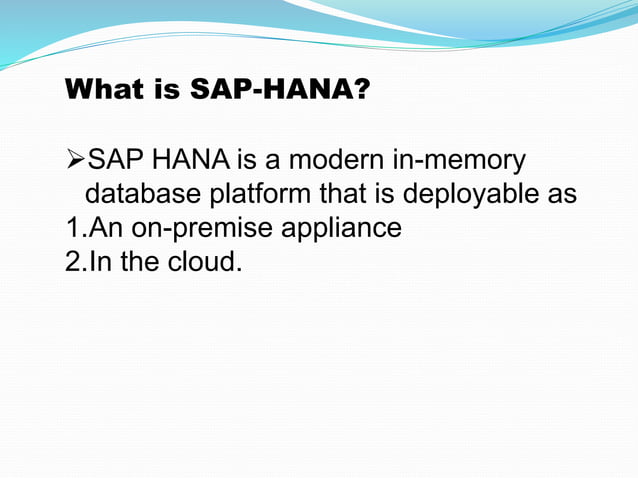 HANA WITH ABAP OVERVIEW | PPTX | Databases | Computer Software and Applications