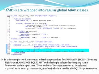 HANA WITH ABAP OVERVIEW | PPTX