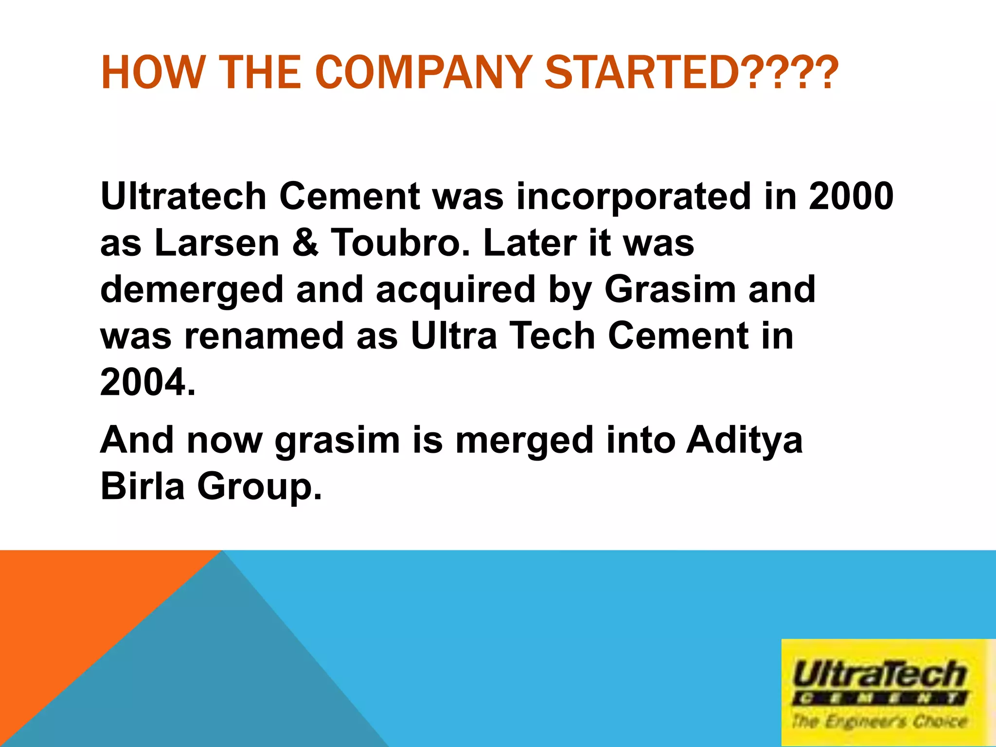 presentation on ultratech cement limited | PPTX