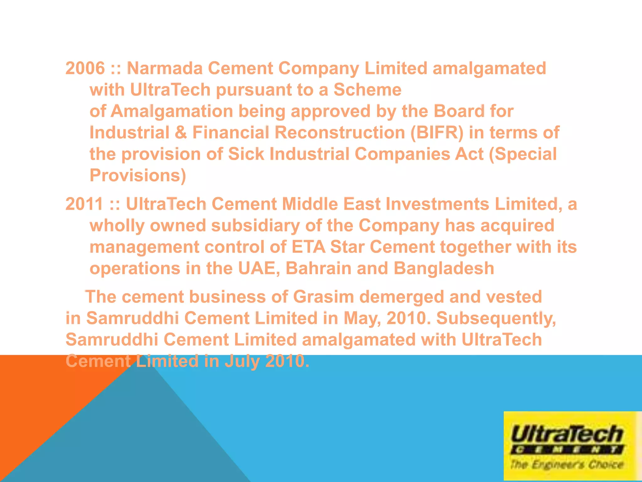 presentation on ultratech cement limited | PPTX