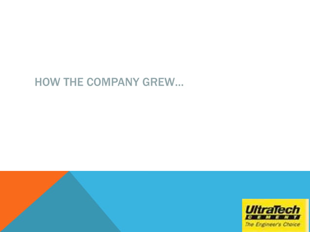 presentation on ultratech cement limited | PPTX | Manufacturing ...