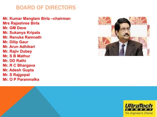 presentation on ultratech cement limited | PPTX | Manufacturing ...
