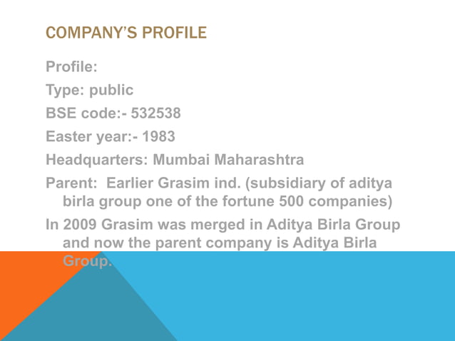 presentation on ultratech cement limited | PPTX | Manufacturing ...
