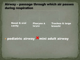 PEDIATRIC AIRWAY EVALUATION & MANAGEMENT | PPTX