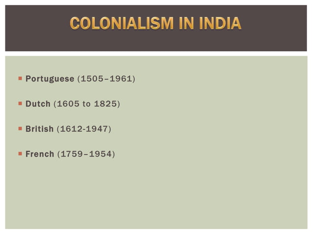 COLONISATION OF INDIA ( BRITISH) | PPT