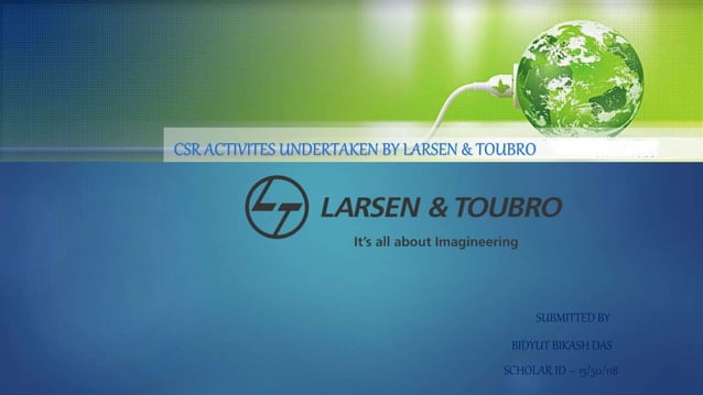 CSR ACTIVITY BY LARSEN & TOUBRO | PPTX | Large Business | Business