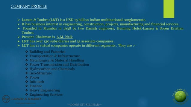 CSR ACTIVITY BY LARSEN & TOUBRO | PPTX | Large Business | Business