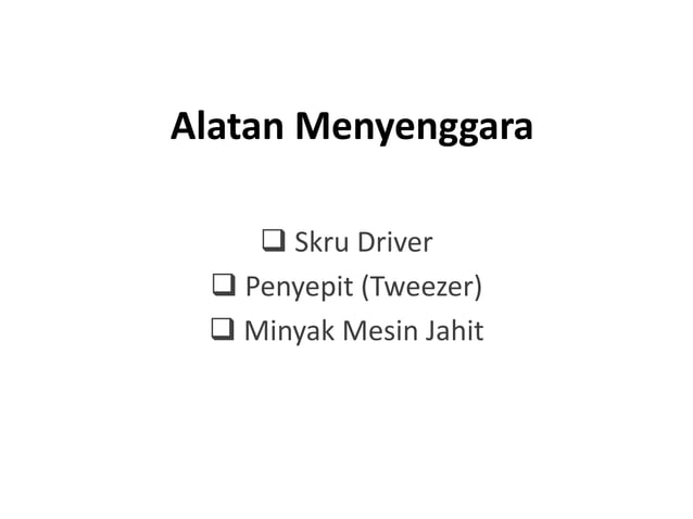 alat jahitan | PPT