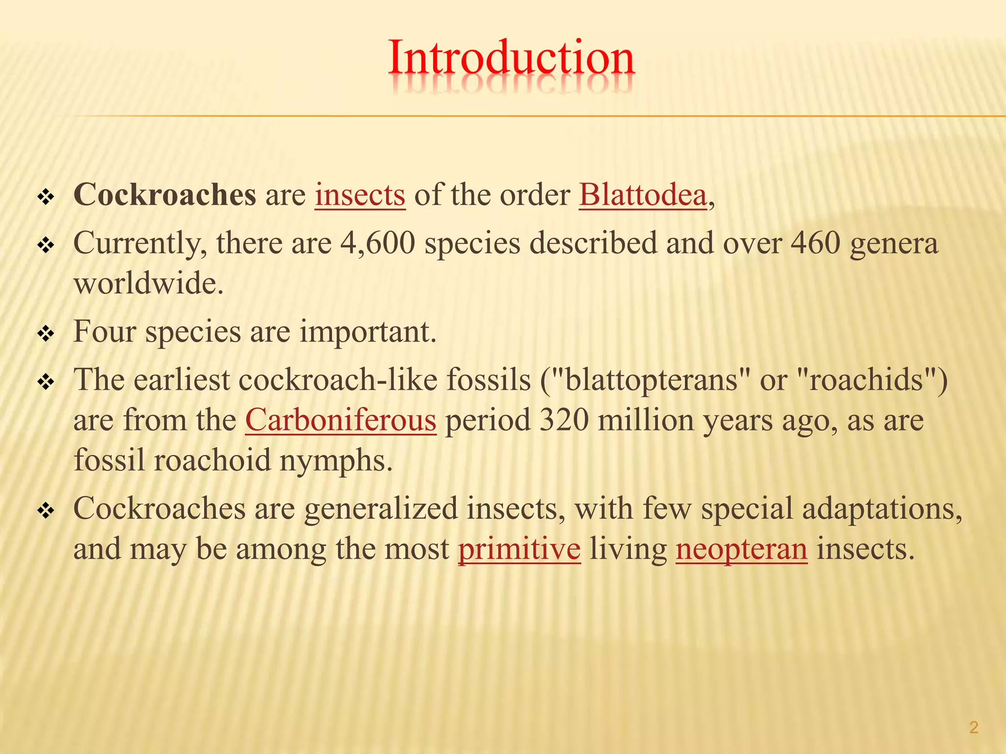 bio control of cockroach | PPTX