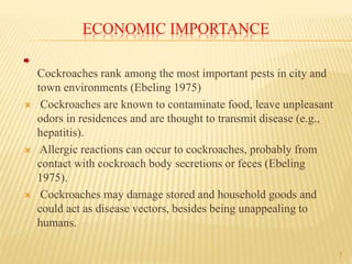 bio control of cockroach | PPT