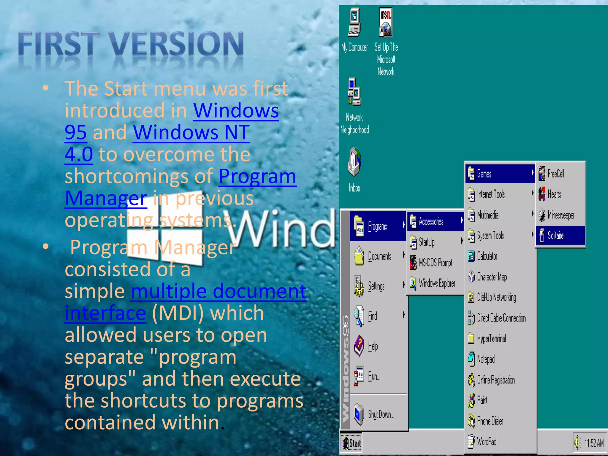 desktop startmenu task bar | PPTX
