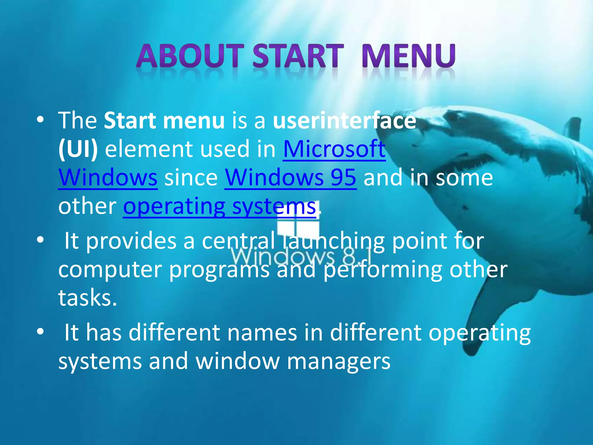 desktop startmenu task bar | PPTX