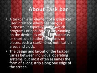 desktop startmenu task bar | PPTX