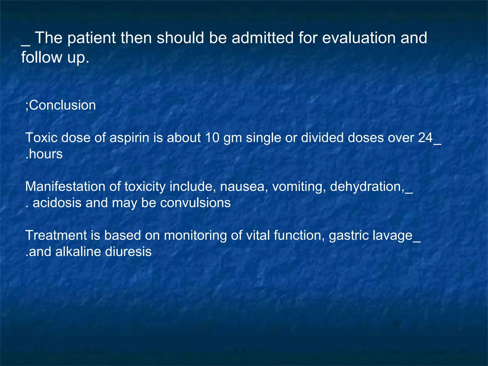 Aspirin poisoning | PPT