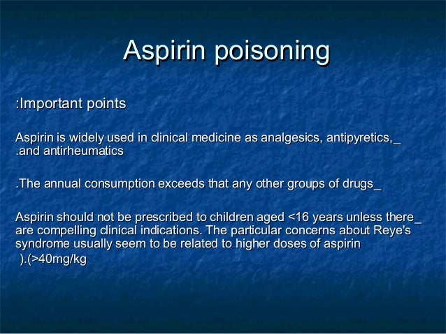 Aspirin poisoning