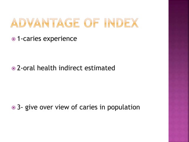 dental caries index | PPT