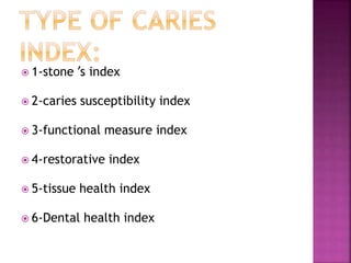 dental caries index | PPTX