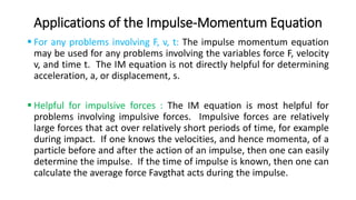 Application Of Impulse Momentum Equation | PPTX