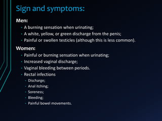 Sexually Transmitted diseases (Gonorrhea) | PPTX