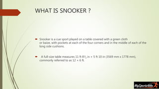 Snooker | PPTX