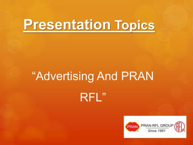 Pran RFL Marketing and Advertising Strategy | PPTX | Manufacturing ...