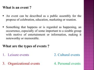 Understanding event and its types | PPTX