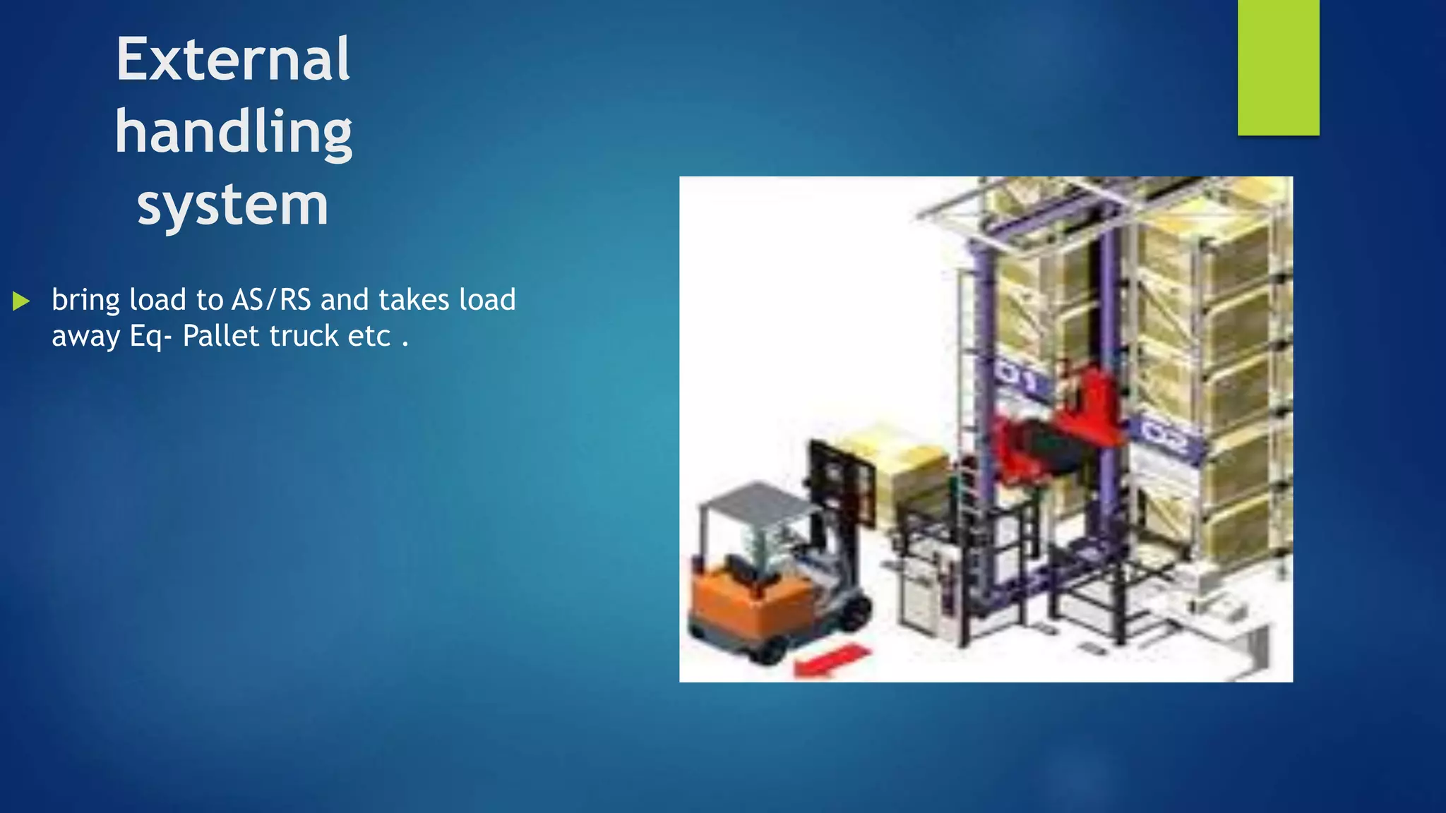 ASRS system and material handling or industrial robots | PPTX