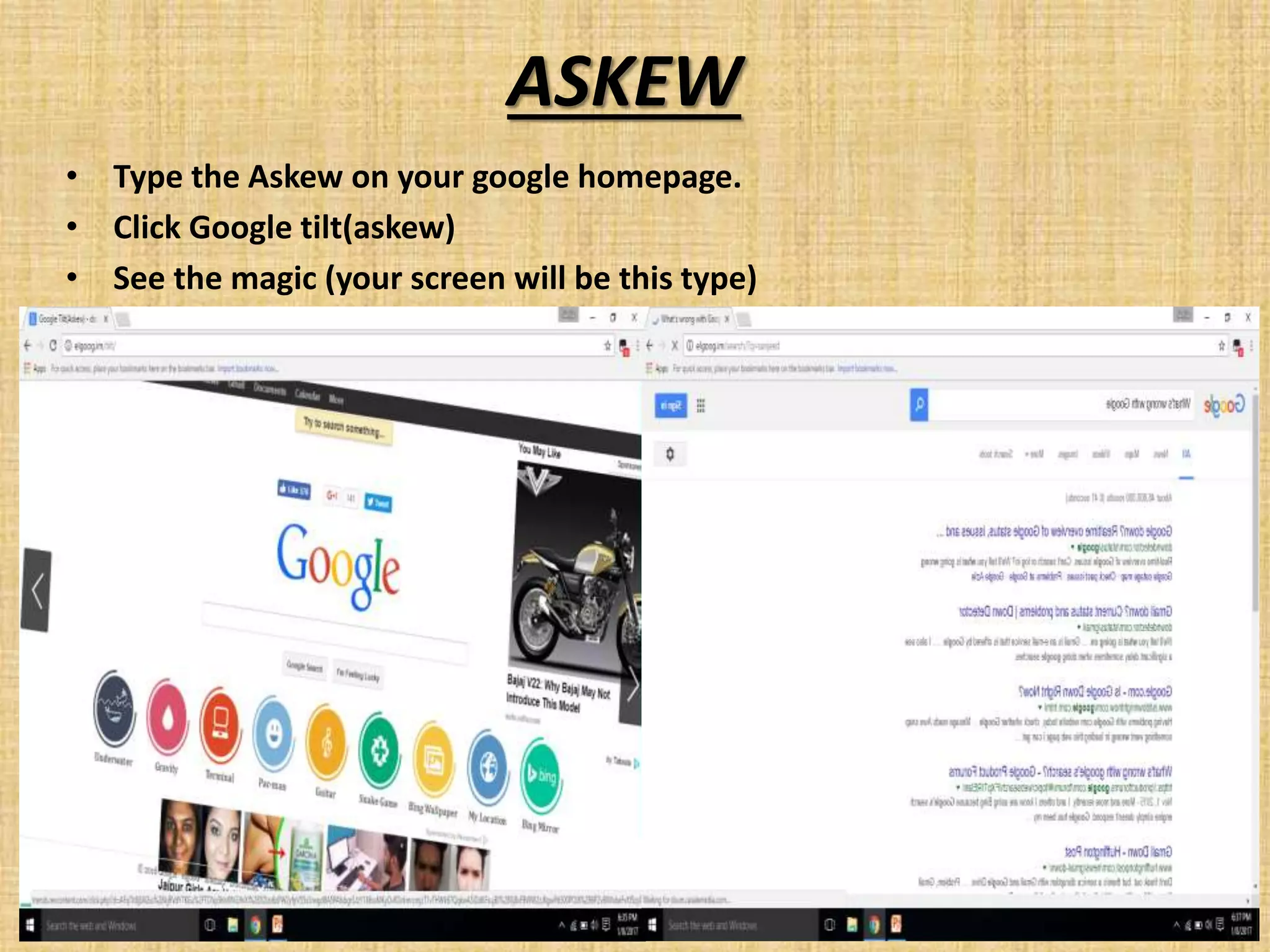SOME AMAZING GOOGLE TRICKS | PPTX