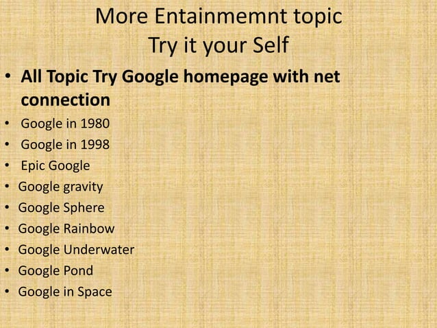 SOME AMAZING GOOGLE TRICKS | PPTX