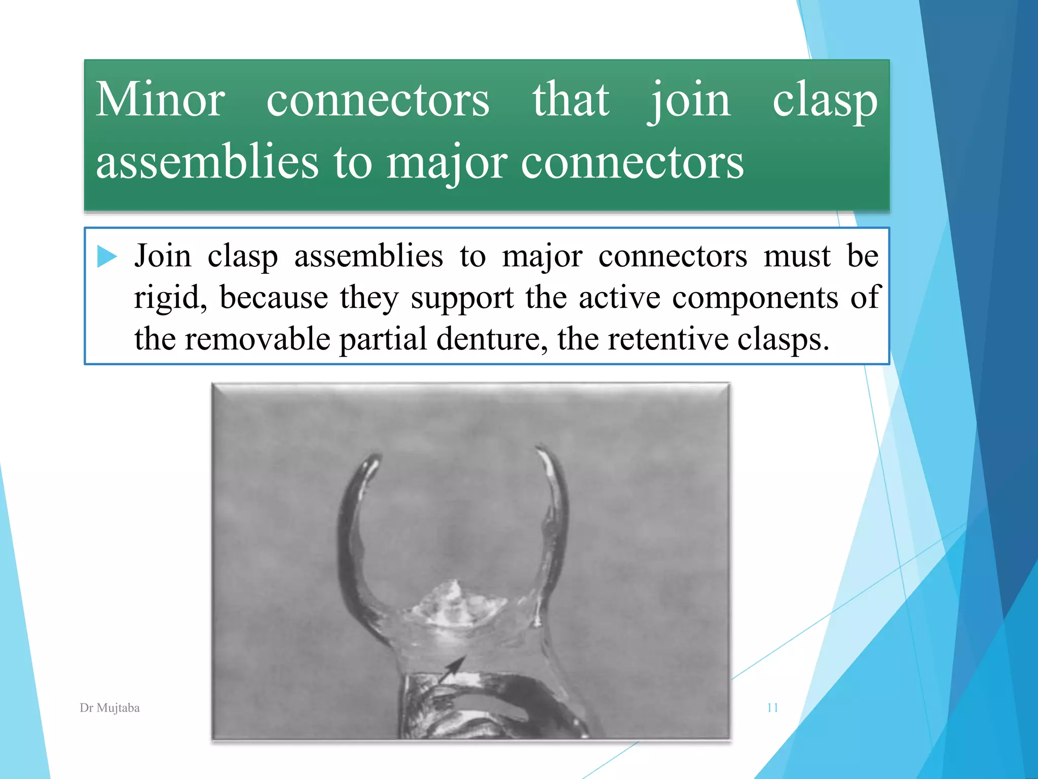 Minor connectors, rests & rests seats In prosthodontics | PPTX