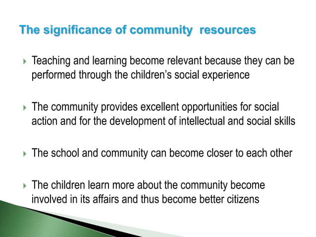 meaning nature and scope of community resources in social science ...