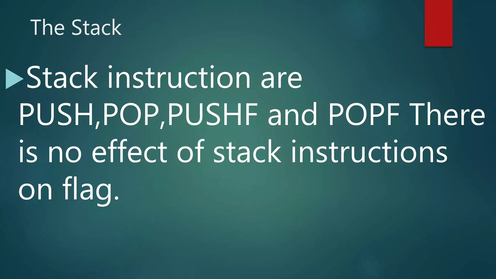 Stack In Assembally Language Pptx Programming Languages Computing
