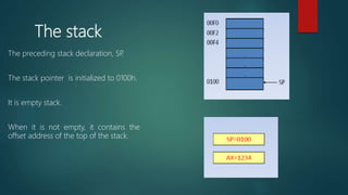 stack in assembally language | PPTX