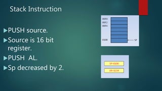 stack in assembally language | PPTX