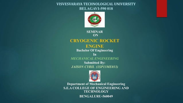 PRESENTATION ON CRYOGENIC ROCKET ENGINE | PPTX | Chemistry | Science
