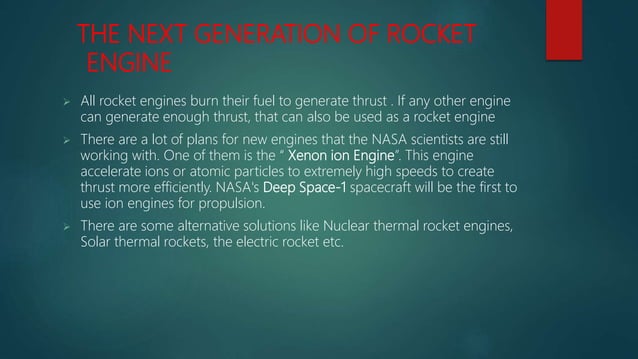 PRESENTATION ON CRYOGENIC ROCKET ENGINE | PPTX | Chemistry | Science