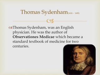thomas sydenham | PPTX
