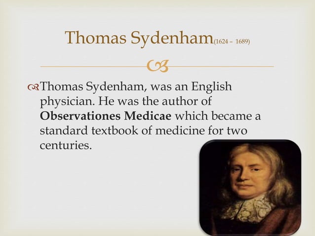 thomas sydenham | PPTX