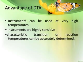 Diffrential Thermal Analysis (DTA) | PPTX | Chemistry | Science