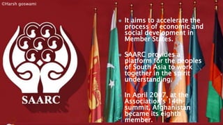 SAARC(South asian asociation of regional cooperation | PPTX | Political ...
