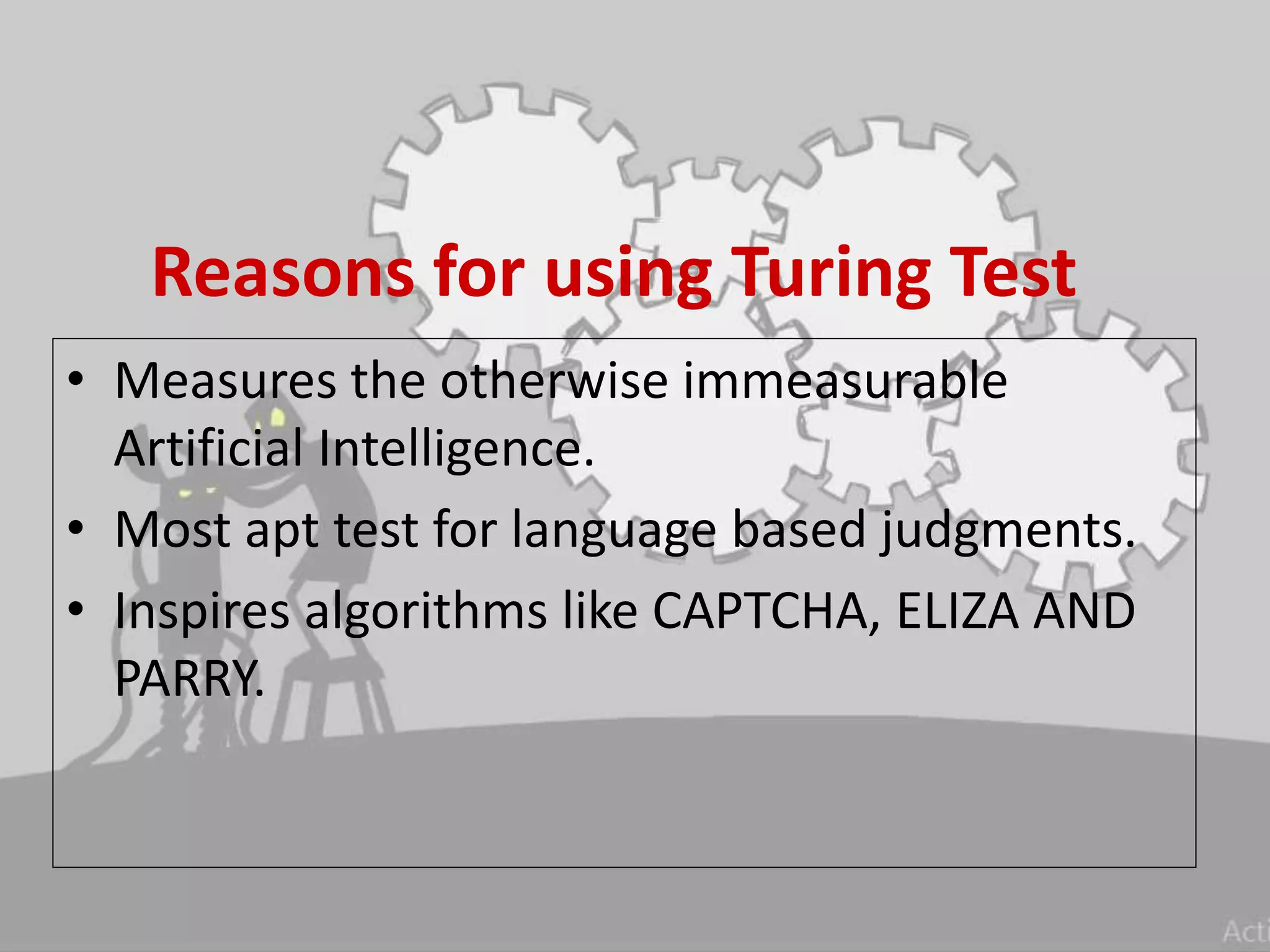 Turing Test : From A.I. to Beyond ! | PPTX
