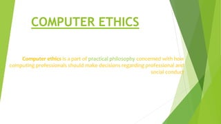 computer ethics | PPT