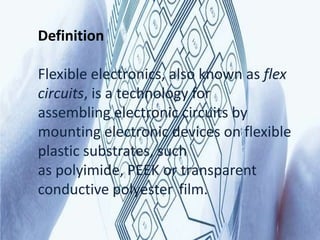 Flexible Electronics | PPTX