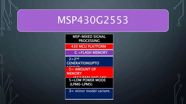 OVERVIEW OF MSP430G2553 | PPTX | Computer Peripherals | Computing