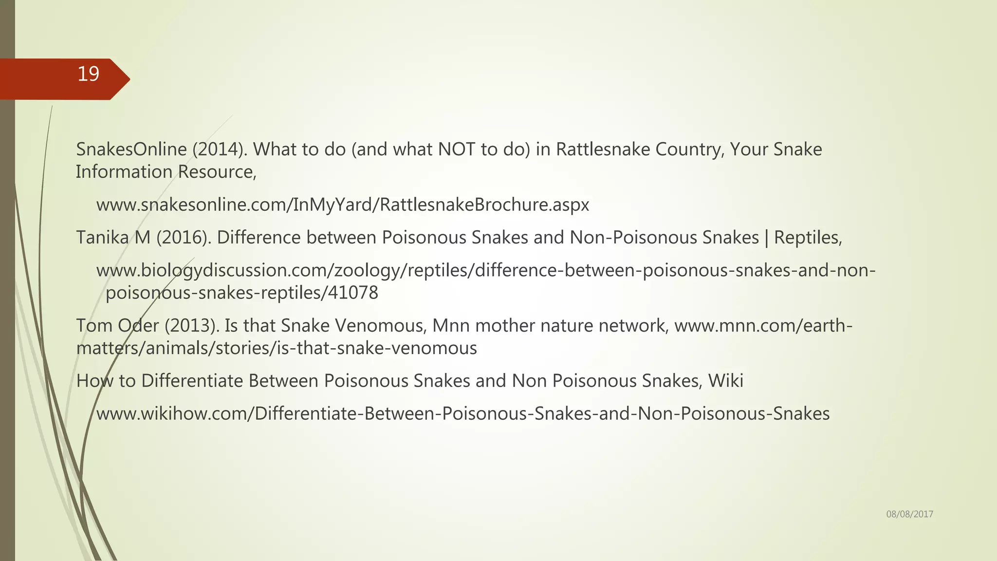 How to Identify Poisonous and Non-poisonous Snake | PPTX