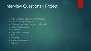 SAP MM Interview Questions | PPTX