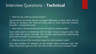 SAP MM Interview Questions | PPTX