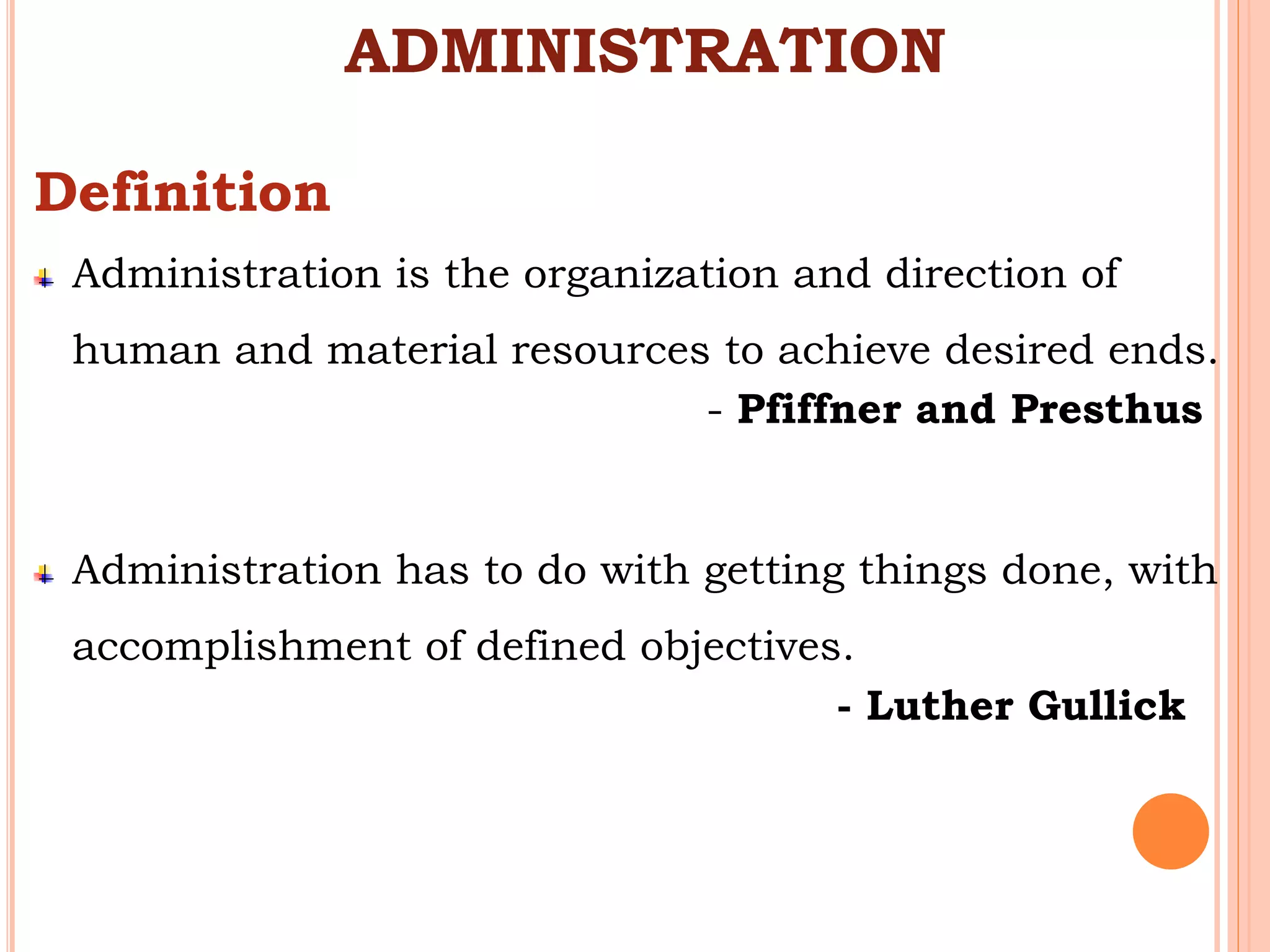 Functions of administration | PPTX