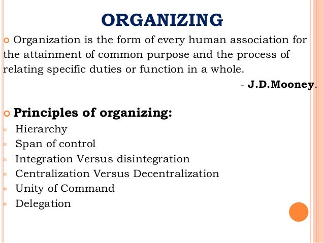 Functions of administration